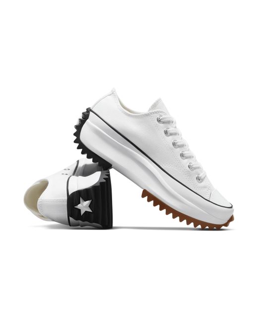 Converse Nike Run Star Hike Platform Shoes in White | Lyst