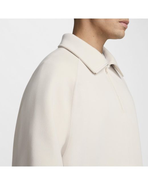 Nike Tech Fleece Half-Zip Top in White for Men | Lyst