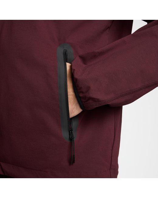 Nike Tech Woven Jacket in Red for Men | Lyst