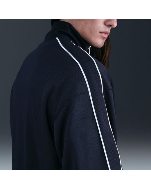 Nike Sportswear Club Oversized Knit Track Jacket in Blue for Men | Lyst