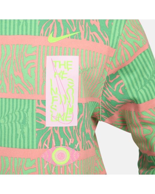 Nike Sportswear Club Fleece Trippy Safari Sweatshirt in Green for Men ...