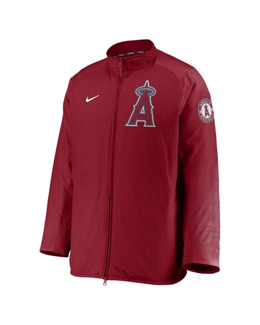 Nike Dugout (Mlb Los Angeles Angels) Full-Zip Jacket in Red for Men | Lyst