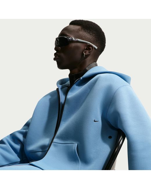 Nike Tech Fleece Full-Zip Hoodie in Blue for Men | Lyst