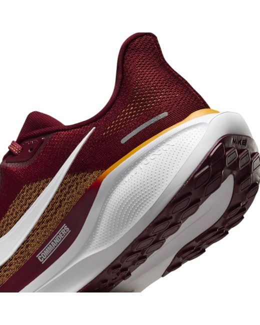 Nike Pegasus 41 Nfl Washington Commanders Road Running Shoes in Red for ...