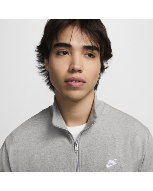 Nike Club Knit Jacket in Gray for Men | Lyst