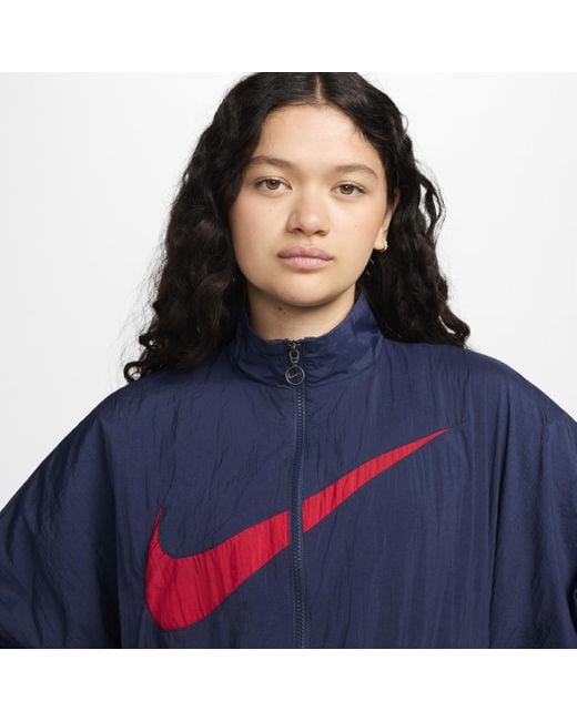 Nike Paris Saint-germain Essential Soccer Woven Jacket in Blue | Lyst