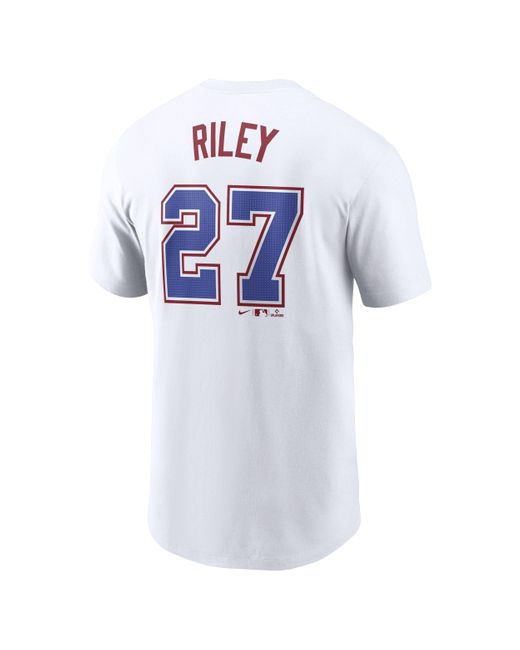 Nike Austin Riley Atlanta Braves City Connect Fuse Mlb T-shirt in Blue ...
