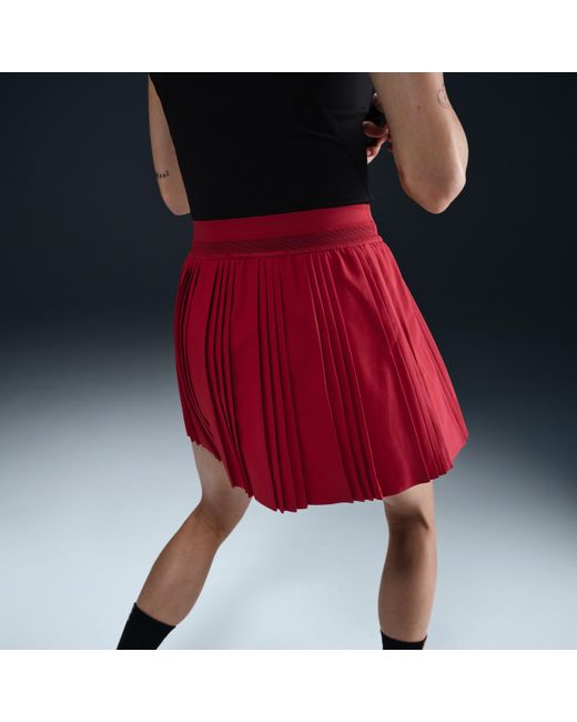 Nike Court Advantage Dri-Fit Pleated Tennis Skirt in Red | Lyst