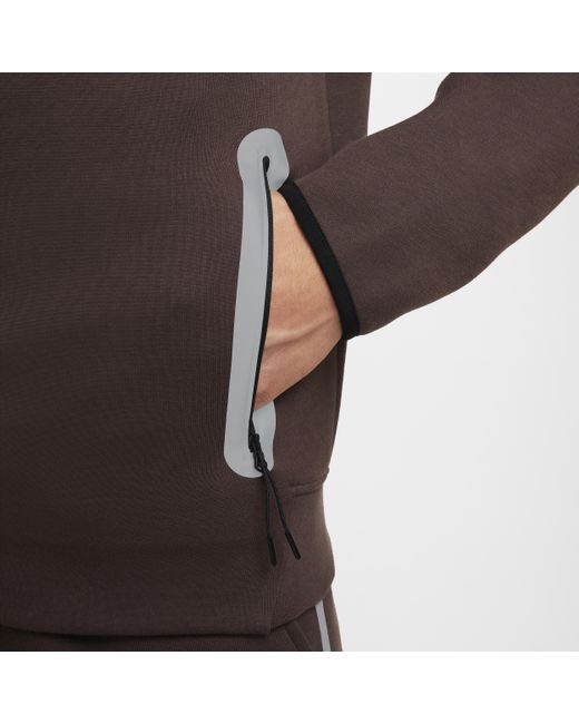 Nike Tech Windrunner Reflective Details Fleece Full-Zip Jacket in Brown ...