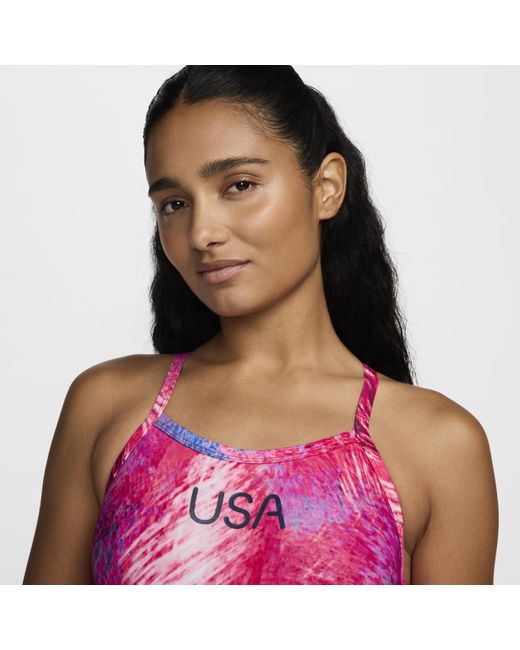 Nike Swim Hydrastrong Team Usa Women's Racerback One-piece Swimsuit in ...