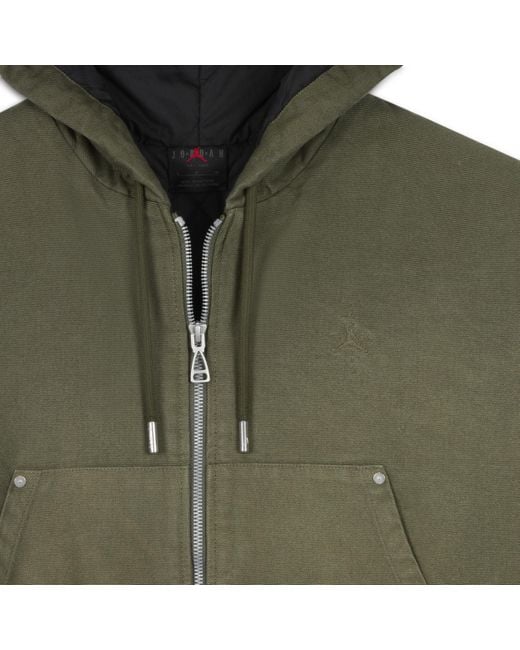 Nike X Travis Scott Hooded Canvas Jacket in Green | Lyst