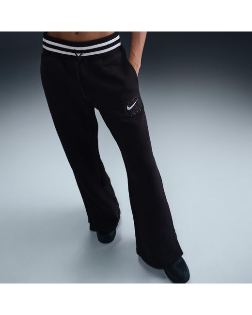 Nike Sportswear Phoenix Fleece High-Waisted Wide-Leg Graphic Pants in ...