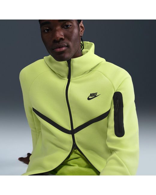 Nike Tech Full-Zip Windrunner Hoodie in Yellow for Men | Lyst