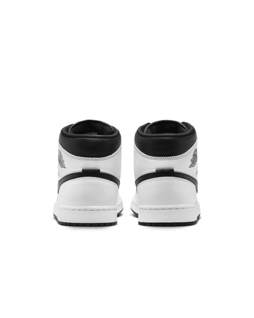 Nike Air Jordan 1 Mid Sneakers White / Gym Red / Black for Men | Lyst