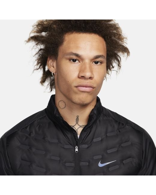 Nike Therma-Fit Adv Aeroloft Repel Down Running Jacket in Black for Men ...