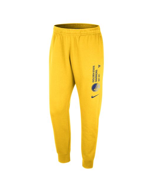 Nike Golden State Warriors Club Courtside Nba Jogger Pants in Yellow ...