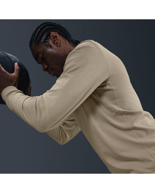 Nike Primary Dri-Fit Long-Sleeve Versatile Top in Yellow for Men | Lyst