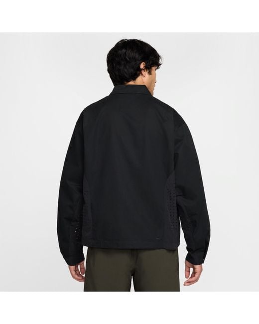 Nike Sportswear Tech Button-Down Top in Black for Men | Lyst