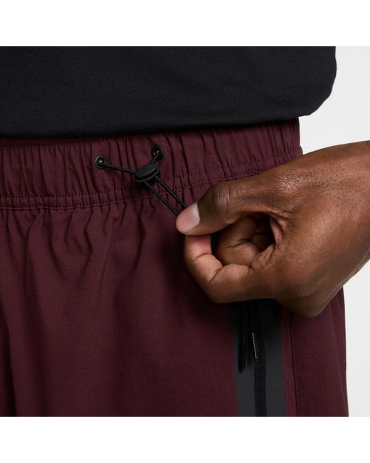 Nike Tech Woven Oversized Pants in Red for Men | Lyst