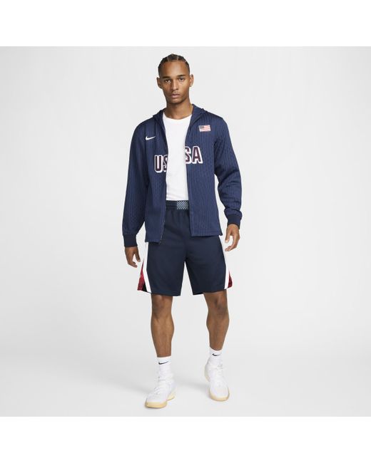Nike Usa Dri-fit Adv Basketball Game Jacket in Blue for Men | Lyst