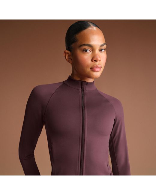 Nike Skims Matte Mock-Neck Full-Zip Jacket in Purple | Lyst