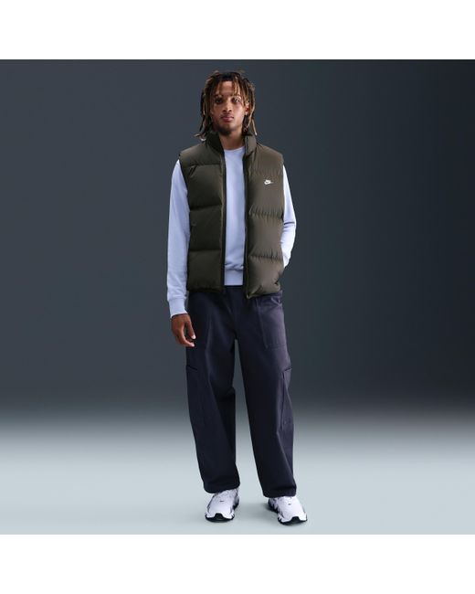 Nike Sportswear Club Therma-Fit Down Puffer Vest in Blue for Men | Lyst