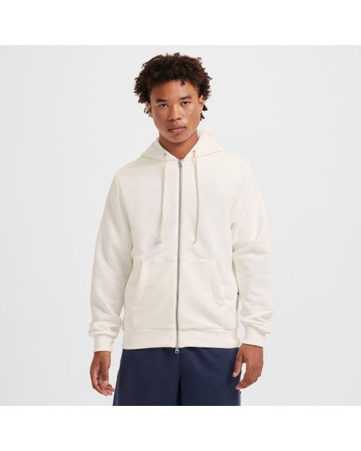 Nike Standard Issue Dri-Fit Full-Zip Basketball Hoodie in White for Men ...