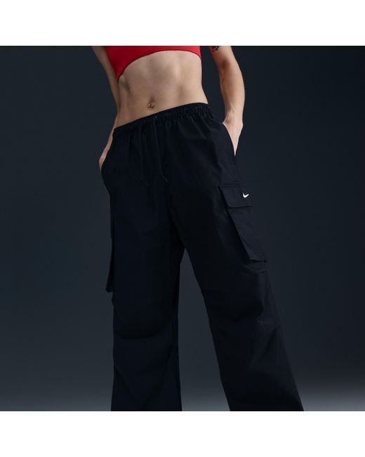 Nike Sportswear Mid-Rise Oversized Cargo Trousers in Blue | Lyst UK