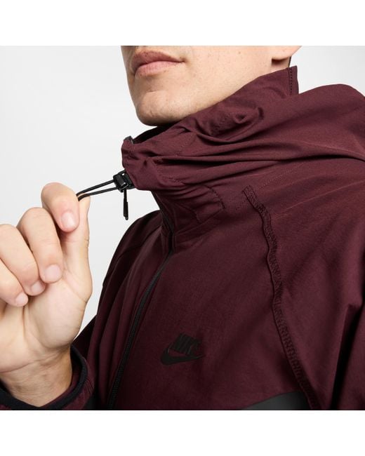 Nike Tech Woven Jacket in Red for Men | Lyst