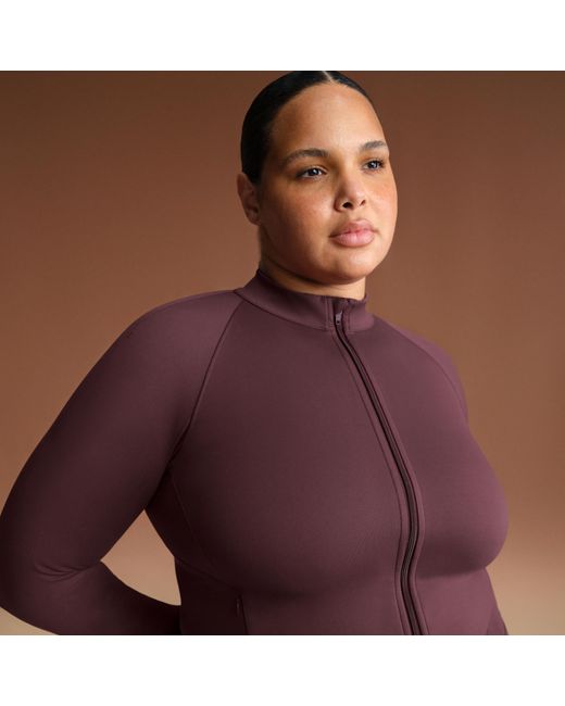 Nike Skims Matte Mock-Neck Full-Zip Jacket in Purple | Lyst
