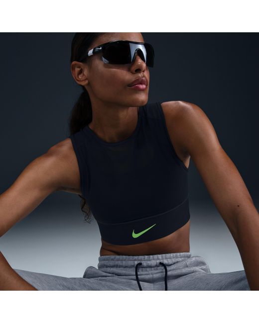 Nike F.C. Barcelona Third Football Layered Sports Bra in Blue | Lyst UK