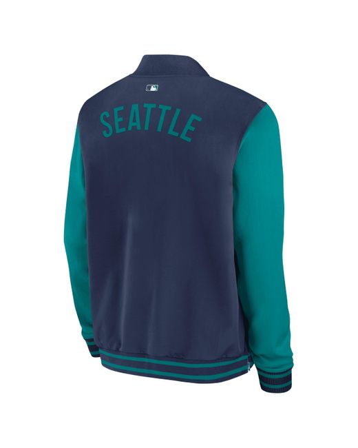 Nike Seattle Mariners Authentic Collection Dugout Mlb Full-Zip Bomber ...