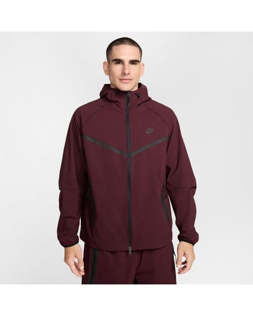 Nike Tech Woven Jacket in Red for Men | Lyst