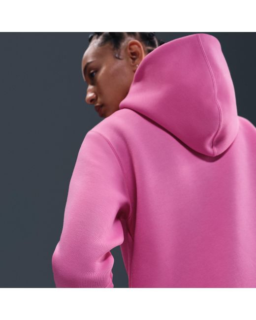 Nike Sportswear Tech Fleece Hoodie in Pink | Lyst