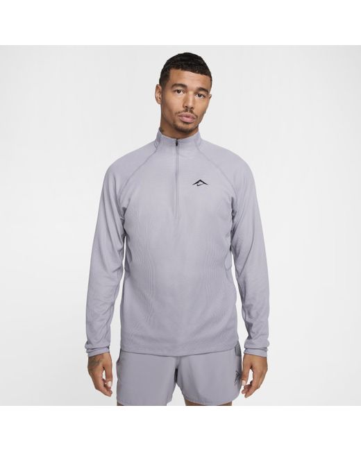 Nike Trail Dri-Fit 1/2-Zip Mid Layer Top in Blue for Men | Lyst