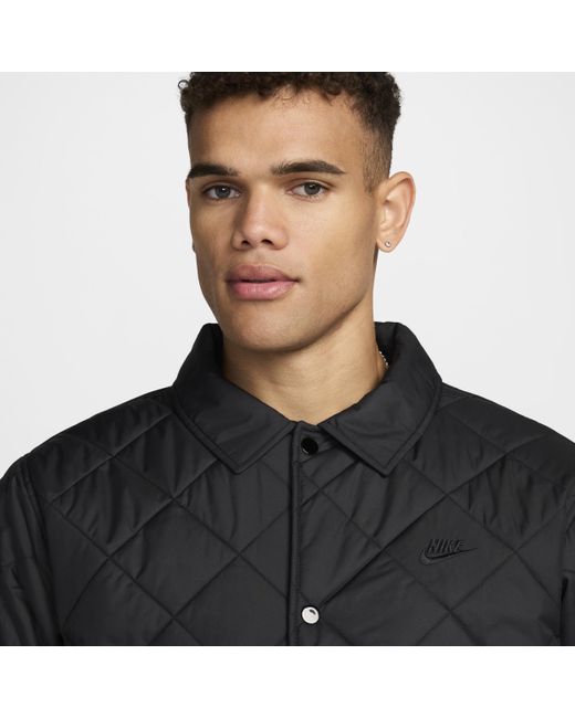 Nike Club Lightweight Quilted Therma-Fit Insulated Jacket in Black for ...