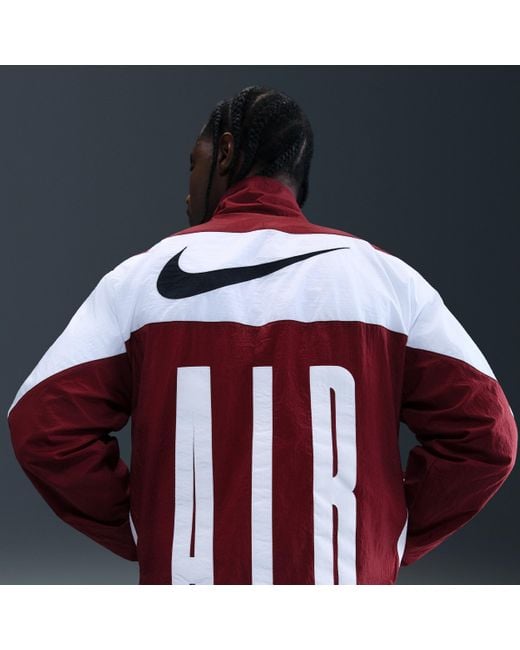 Nike Air Woven Track Jacket in Red for Men | Lyst