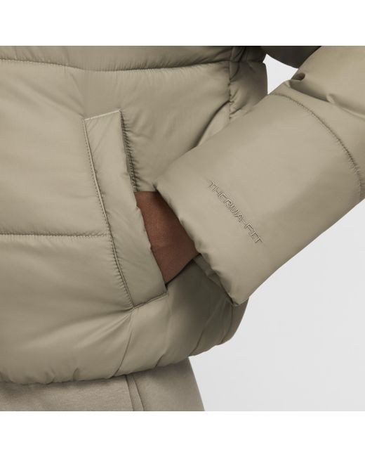 Nike Sportswear Classic Puffer Therma-fit Loose Hooded Jacket in Green ...