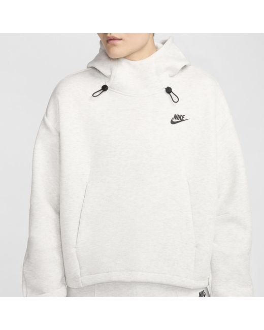 Nike Sportswear Tech Fleece Oversized Hoodie in White | Lyst