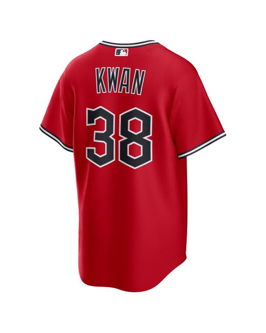 Nike Steven Kwan Cleveland Guardians Mlb Replica Jersey in Red for Men ...