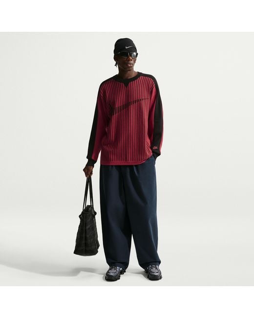 Nike Life Wide-Leg Pants in Red for Men | Lyst