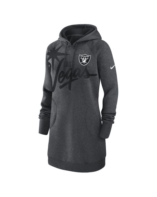 Nike Logo Nfl Las Vegas Raiders Oversized Pullover Hoodie In Gray Lyst