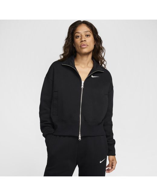 Nike Sportswear Phoenix Fleece Oversized Track Jacket in Black | Lyst