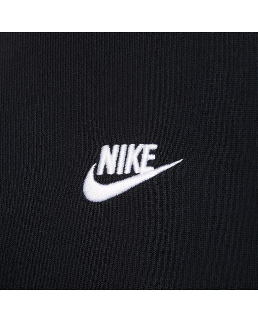 Nike Club Fleece Oversized French Terry Crew in Black for Men | Lyst