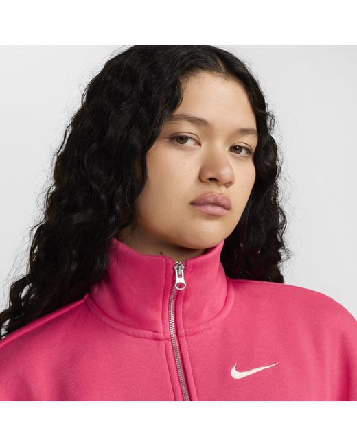 Nike Sportswear Phoenix Fleece Oversized Track Jacket in Red | Lyst
