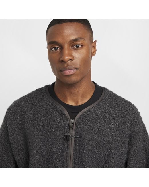 Nike Tech High-Pile Fleece Jacket in Gray for Men | Lyst