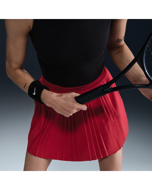 Nike Court Advantage Dri-Fit Pleated Tennis Skirt in Red | Lyst