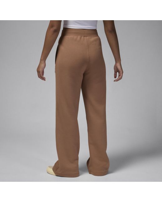 Nike Flight Fleece Open-Hem Pants in Brown | Lyst