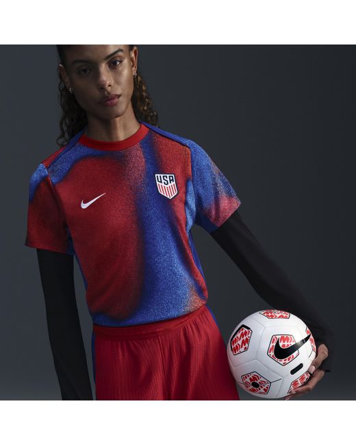 Nike Uswnt 2024 Match Away Dri-Fit Adv Soccer Shorts in Red | Lyst