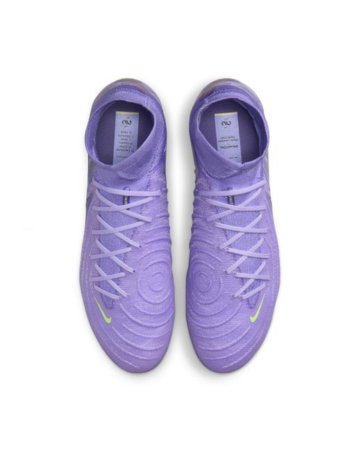 Nike United Phantom Luna 2 Elite Fg High-Top Soccer Cleats in Purple ...